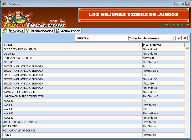 Todos los trucos de trucoteca en un programa